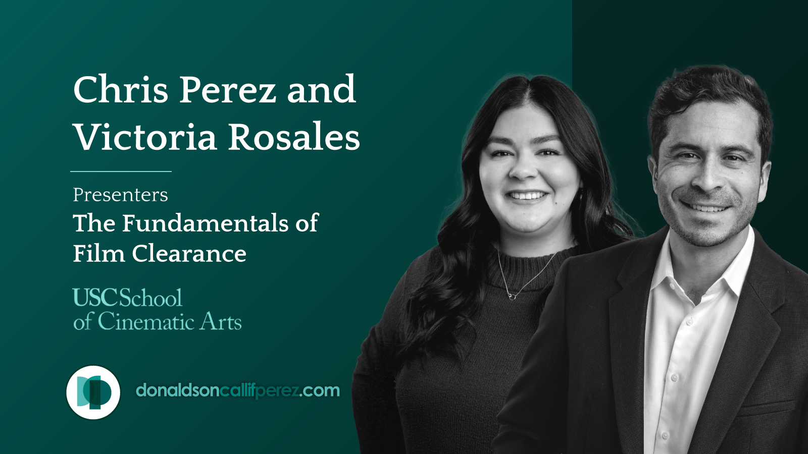 Chris Perez and Victoria Rosales Present to the USC School of Cinematic ...